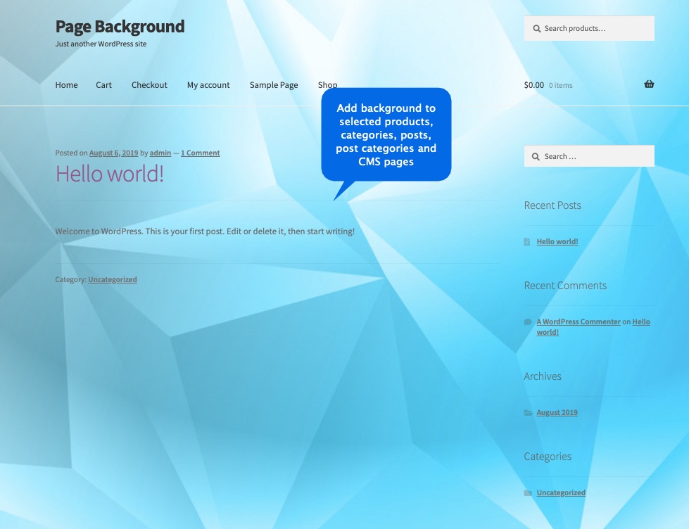 Wordpress Background Image Woocommerce Background Image By Addify